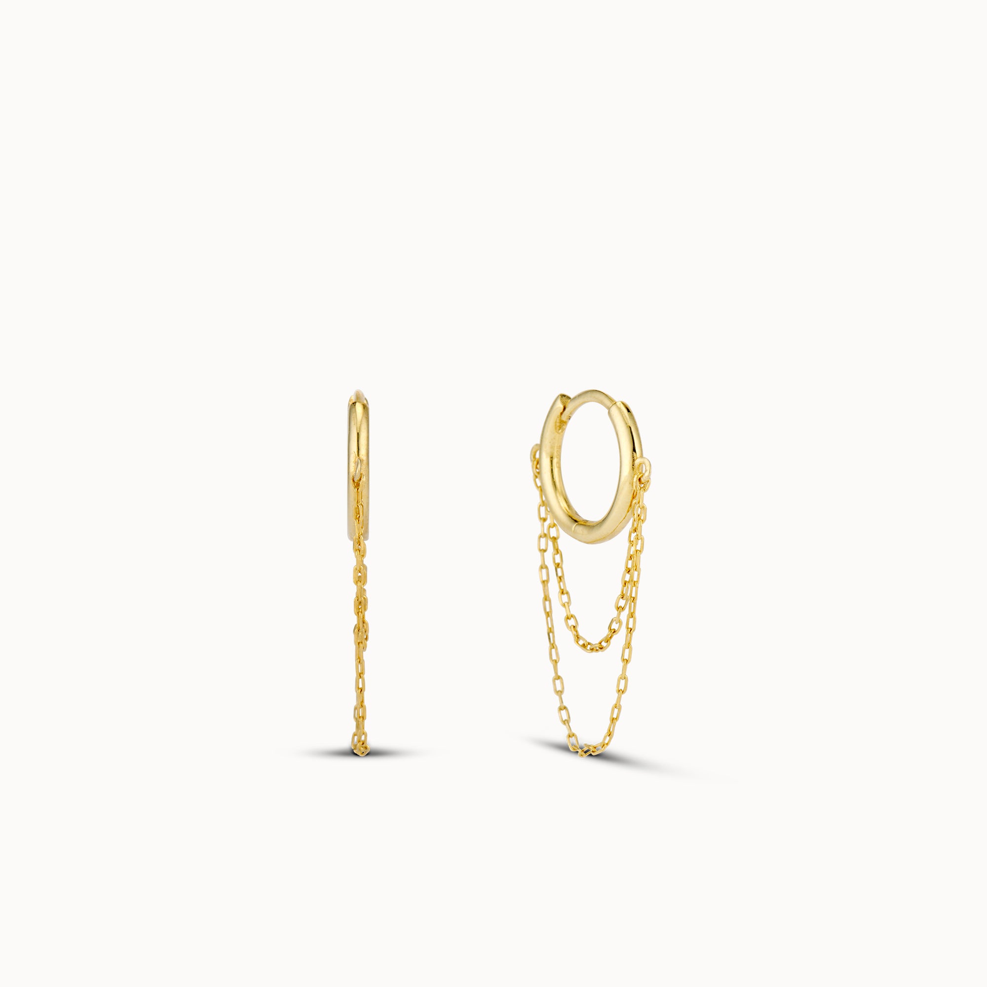 Chain Reaction Hoops Hypoallergenic Earrings | Rowan
