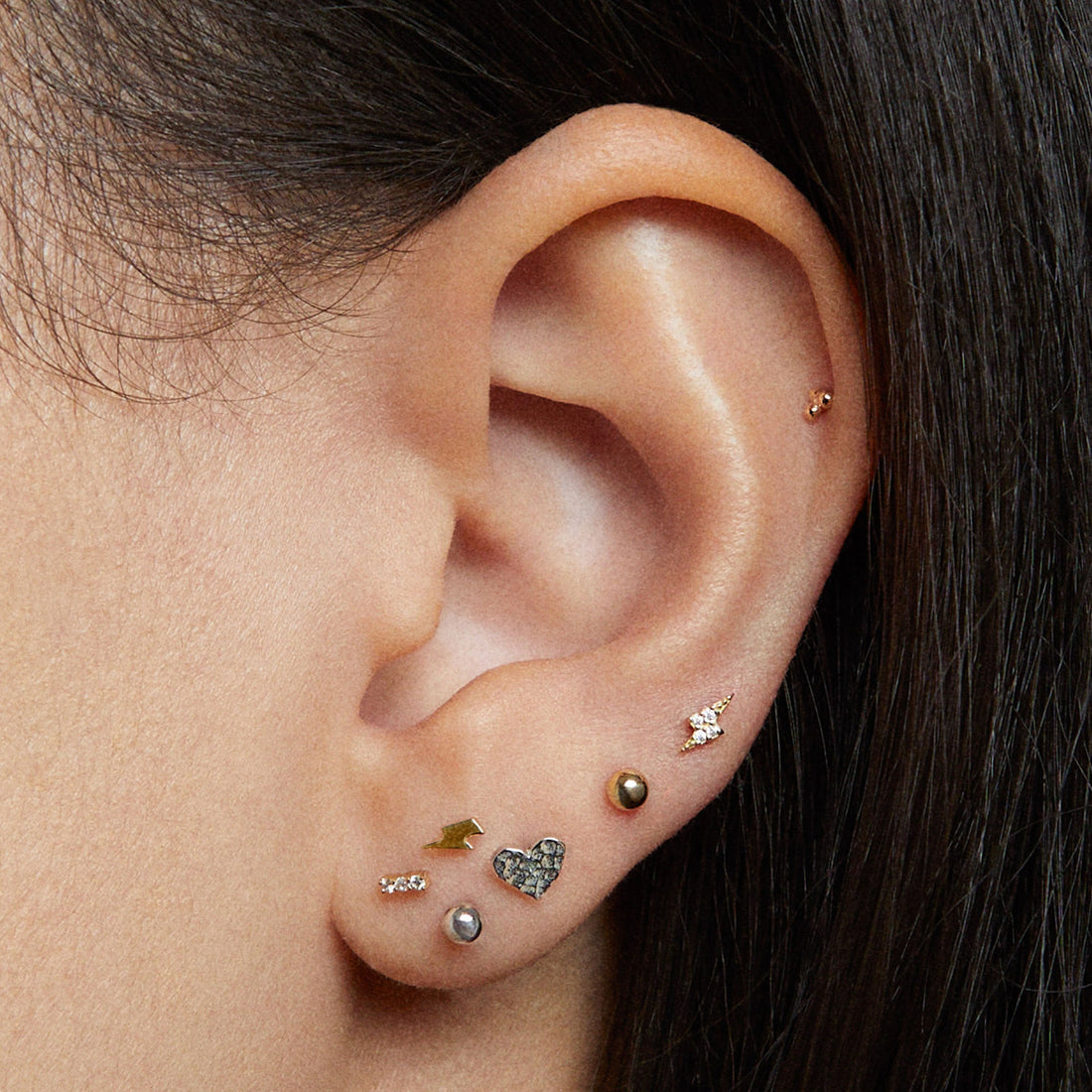 14k 3mm Ball Flat Back Stud Hypoallergenic Earrings | Rowan