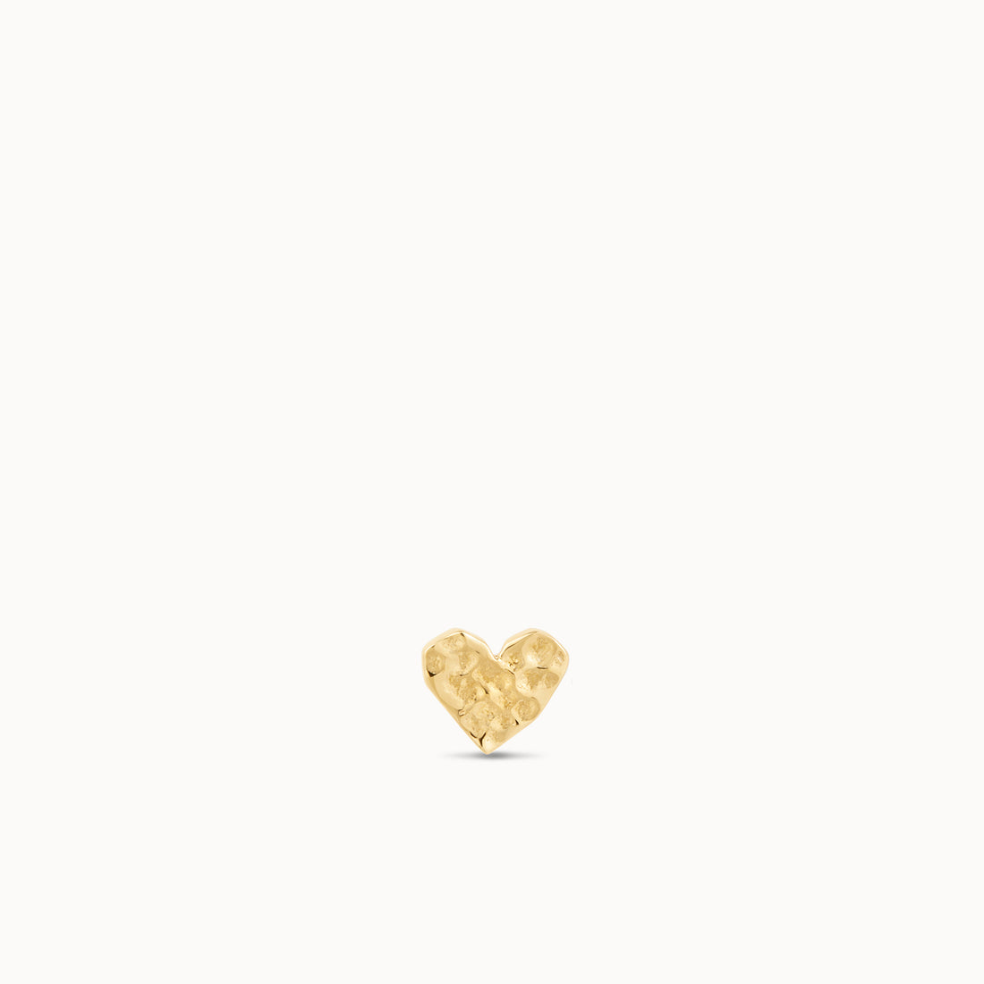 14k Hammered Heart Flat Back Stud & Rowan, Inc.