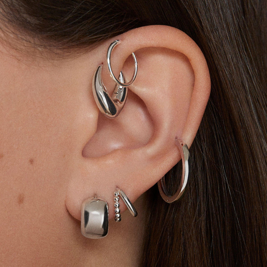 Small Flex Hoops Hypoallergenic Earrings | Rowan