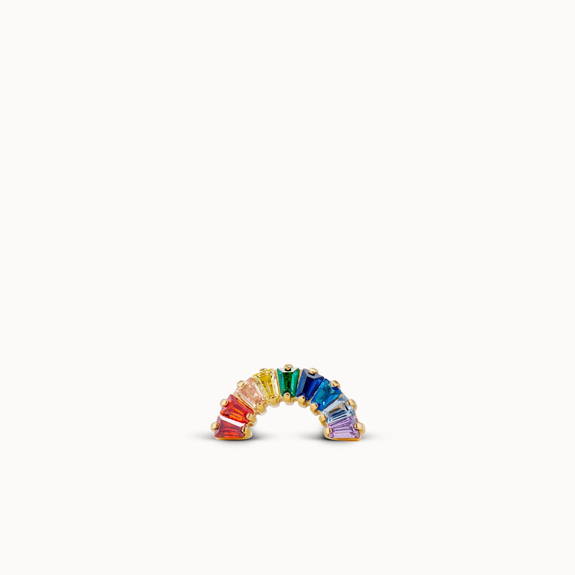 24k Titanium Rainbow Arch Flat Back Stud & Rowan, Inc.