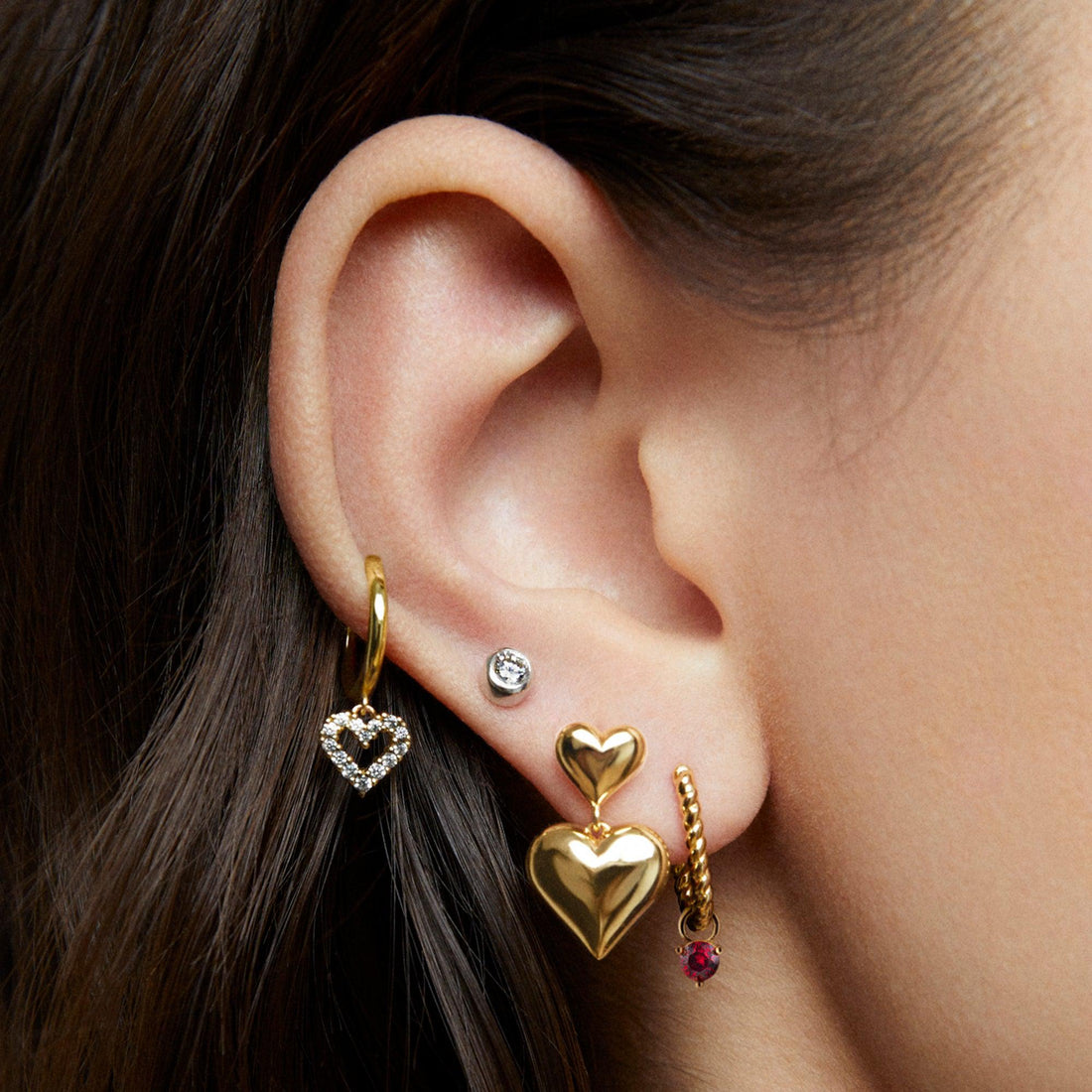 Beat Drop Hoops & Hypoallergenic Earrings & Rowan, Inc.