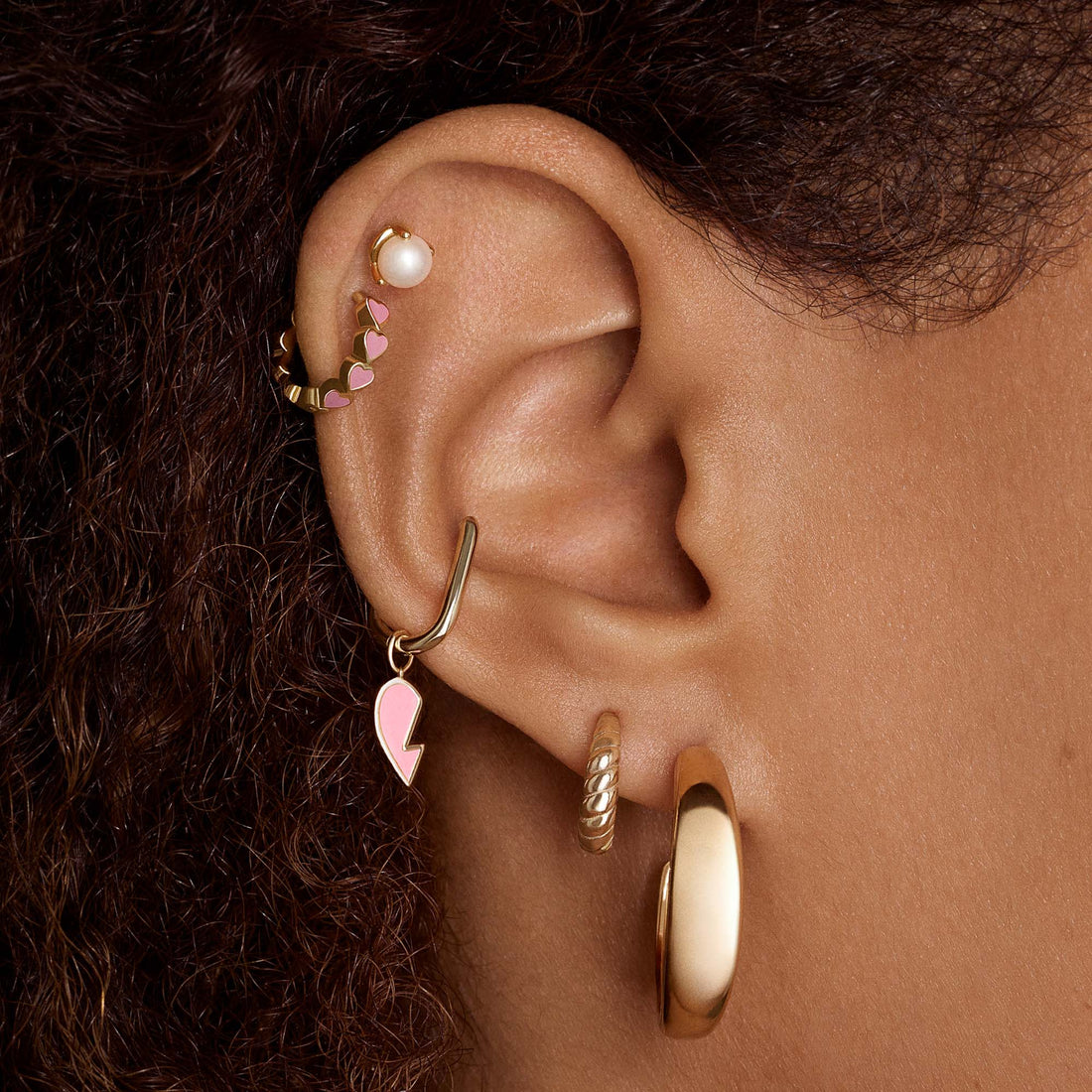 Charmed Oval Hoops Hypoallergenic Earrings | Rowan