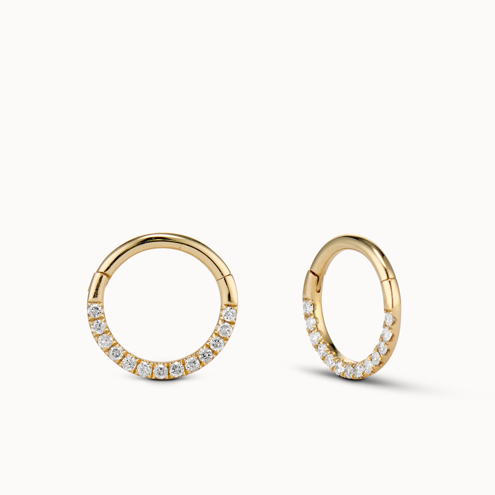 14k Full Diamond Clicker Hoop & Rowan, Inc.